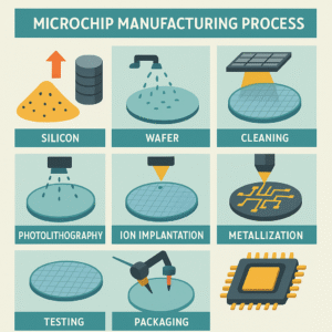 Cómo se fabrica un microchip paso a paso: del silicio al chip – MelenTec